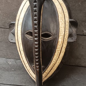 Kusu Tribe Long Bird Mask Original Carved Wood Congo Vintage Antique ...
