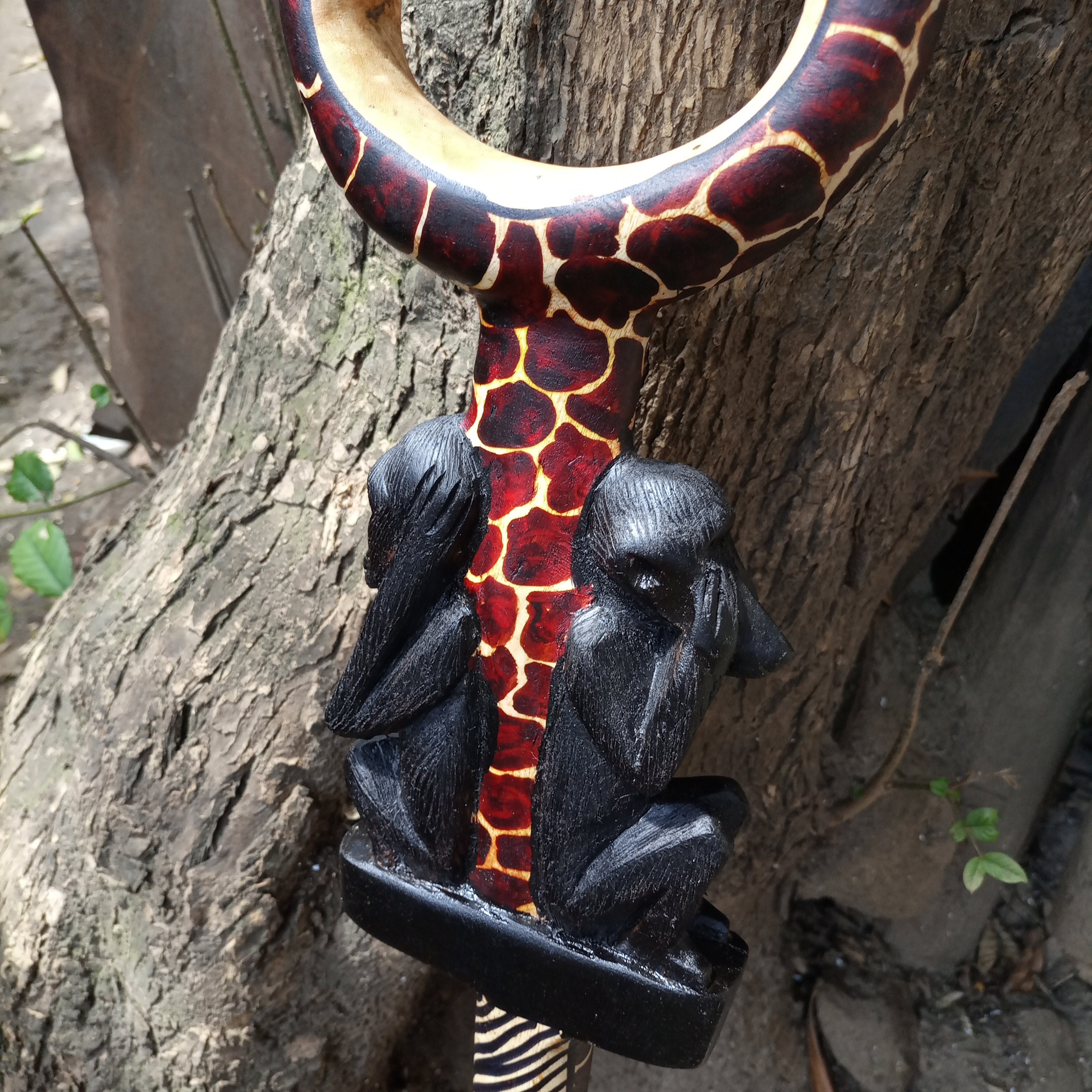 Africa Gorilla Ape Comfort Handle Original Hiking Walking Stick Cane ...