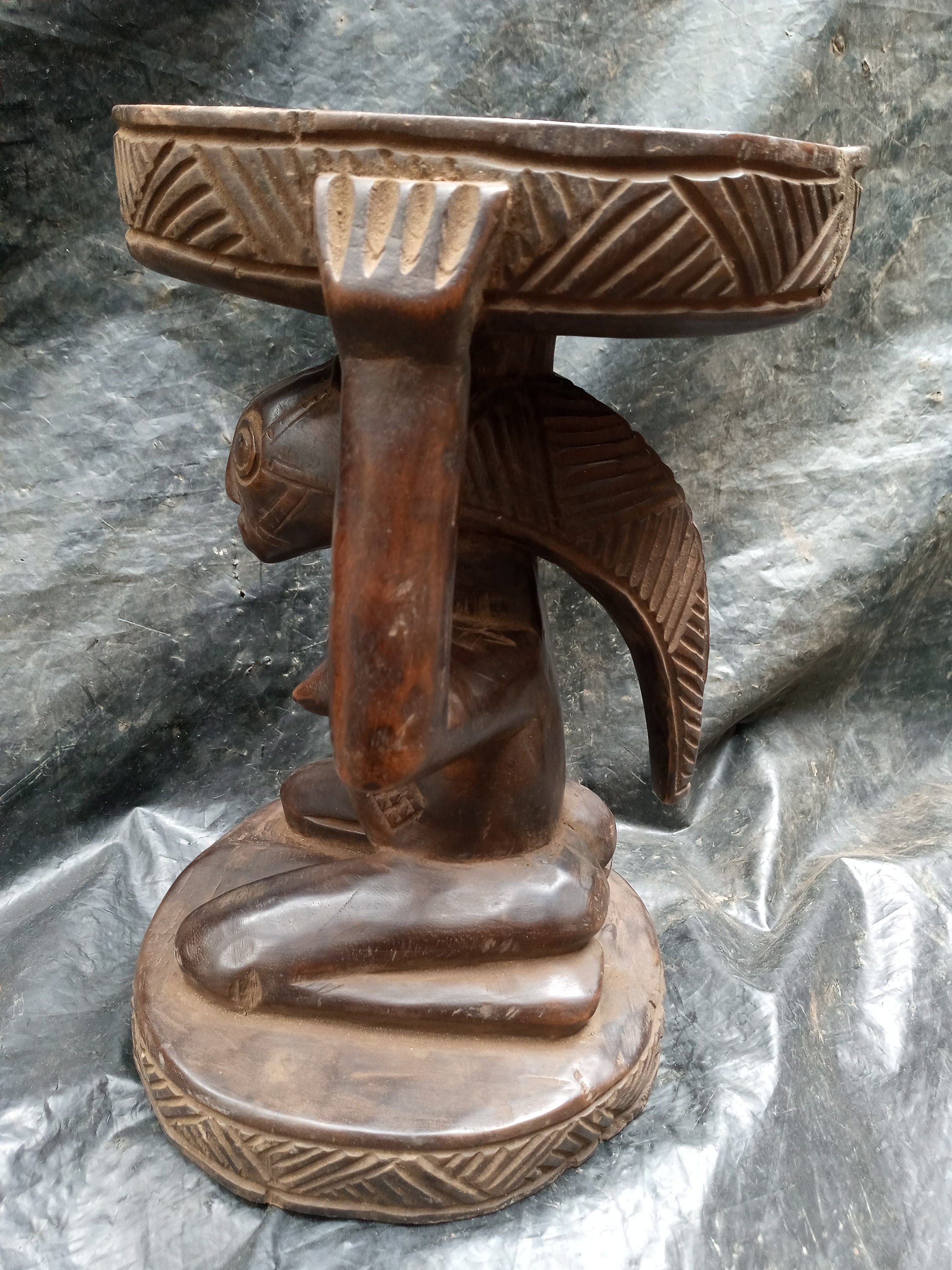 DRC Tabwa Tribe Stool Chair Handcarved Solid 1-piece Hardwood - Etsy