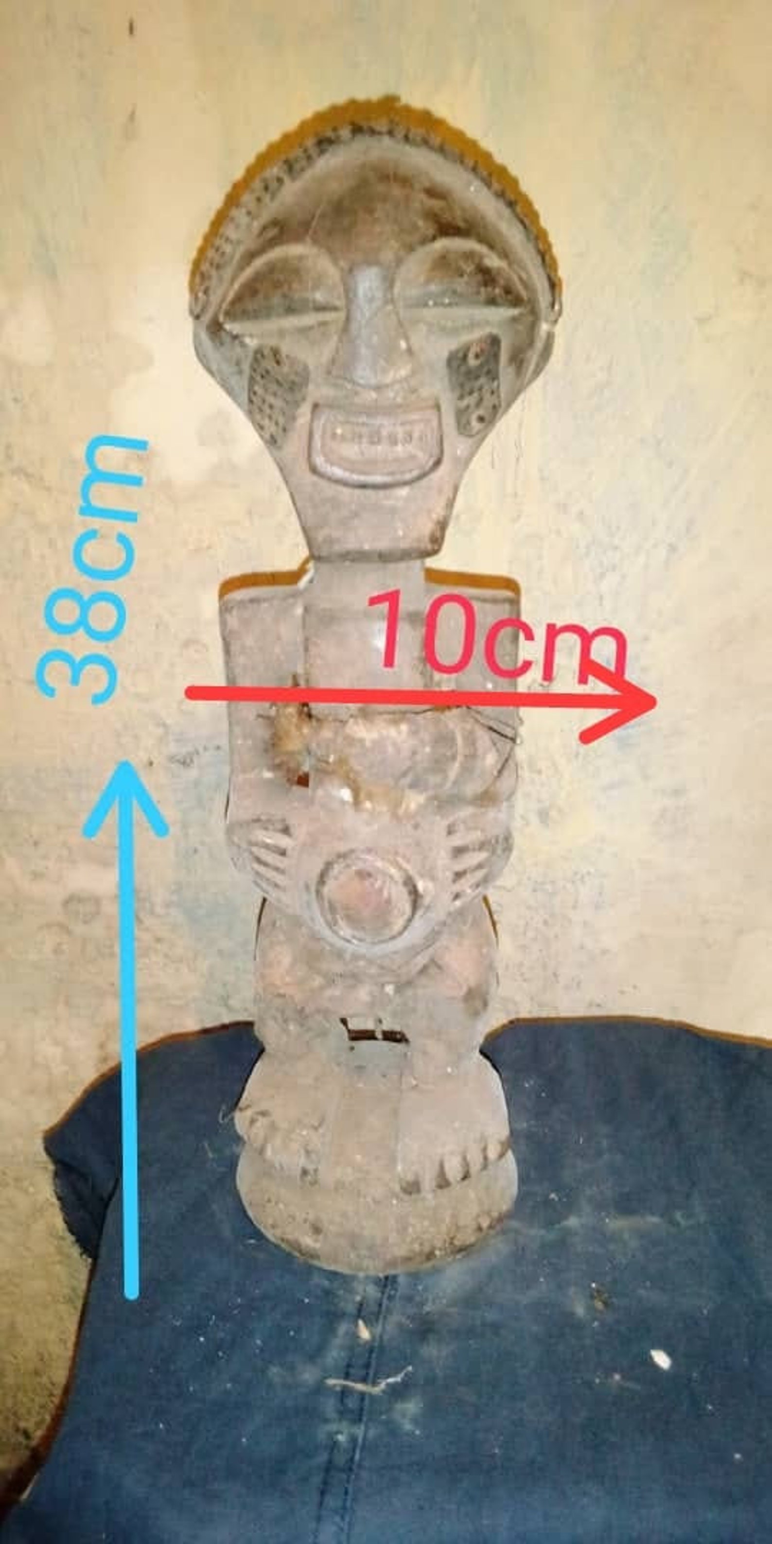 Songe "friendship" Original Tribal Statue Wood Fur Congo Original ...