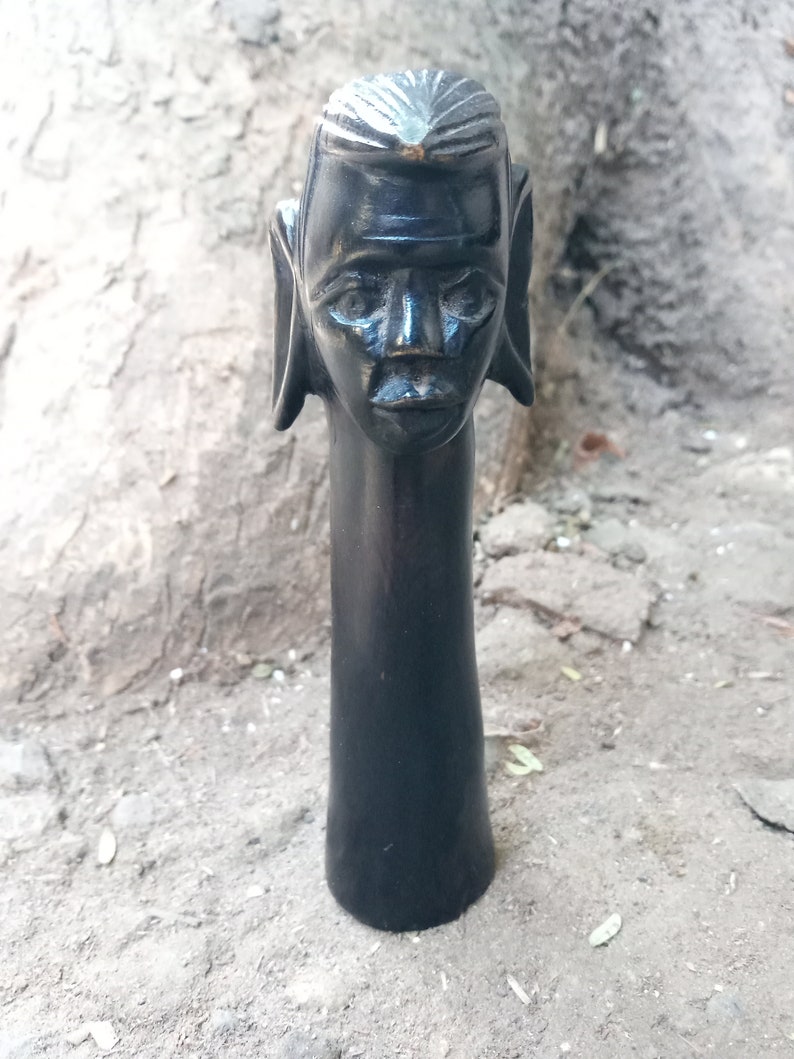 Original Blackwood or Rosewood maasai Warrior Man Neck Sculpture Kamba ...