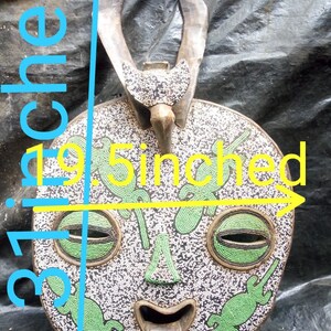 Original Lunda Tribe Vintage Beaded Plaque Mask DRC Angola Africa Wood ...