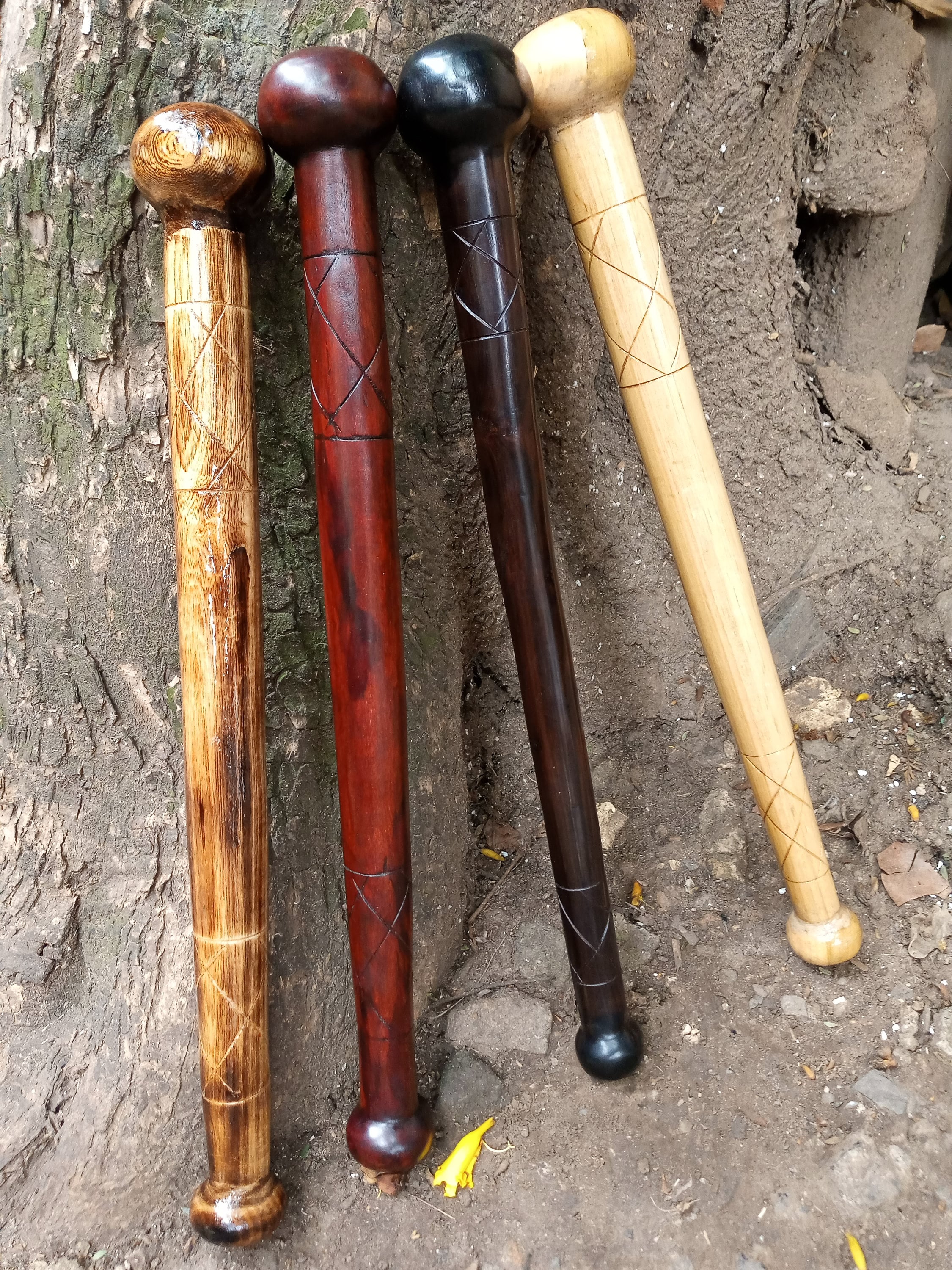 Original Carved Wood African Unisex Cane Walking Hiking Stick Mobility ...