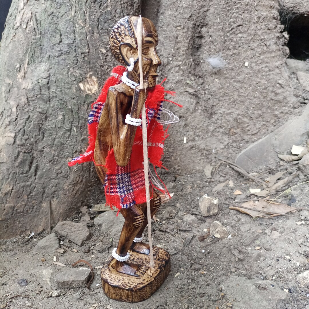 Maasai Elder Carved Jacaranda Beads Original Kamba Tribal Art Kenya ...