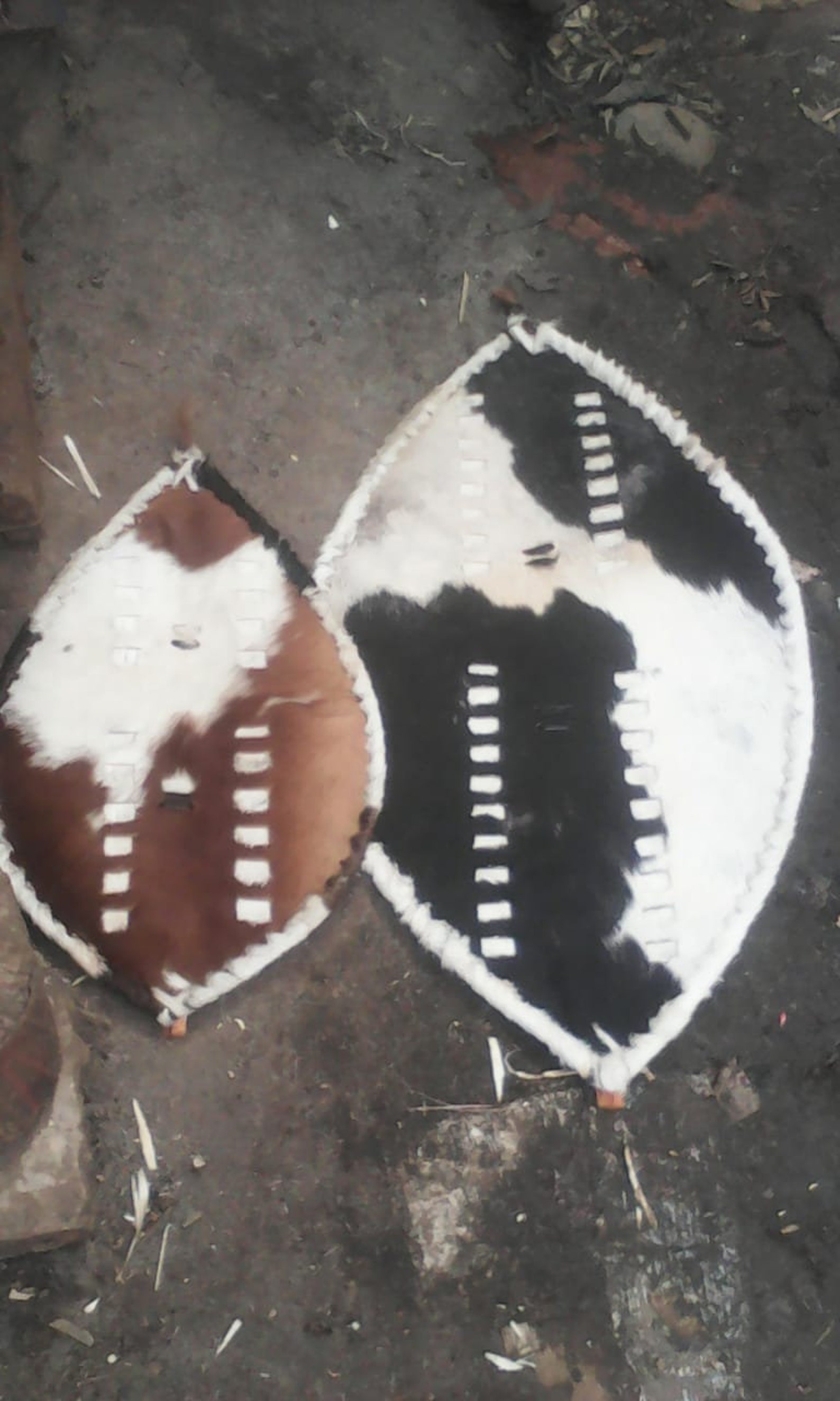 Original Zulu Warriors Shield Fully-functional Black / Brown & White ...