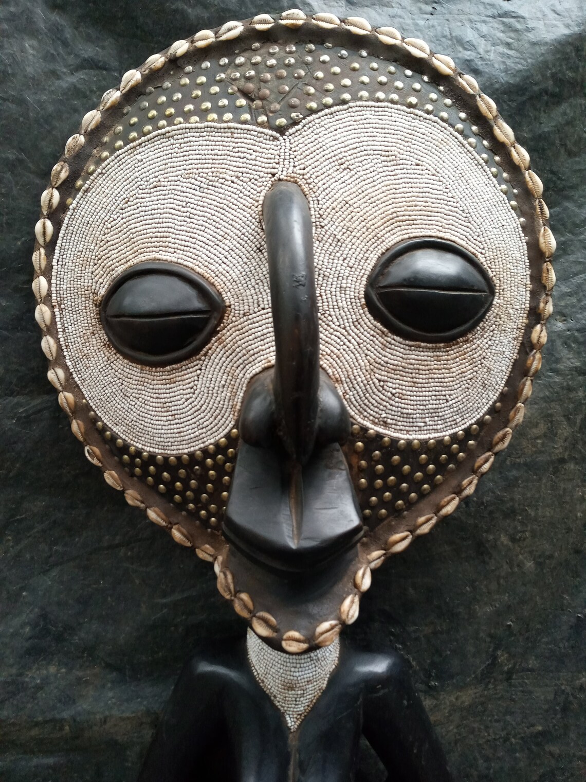 Congo Original Yaka Woman Fertility Doll Statue Shells Beads | Etsy