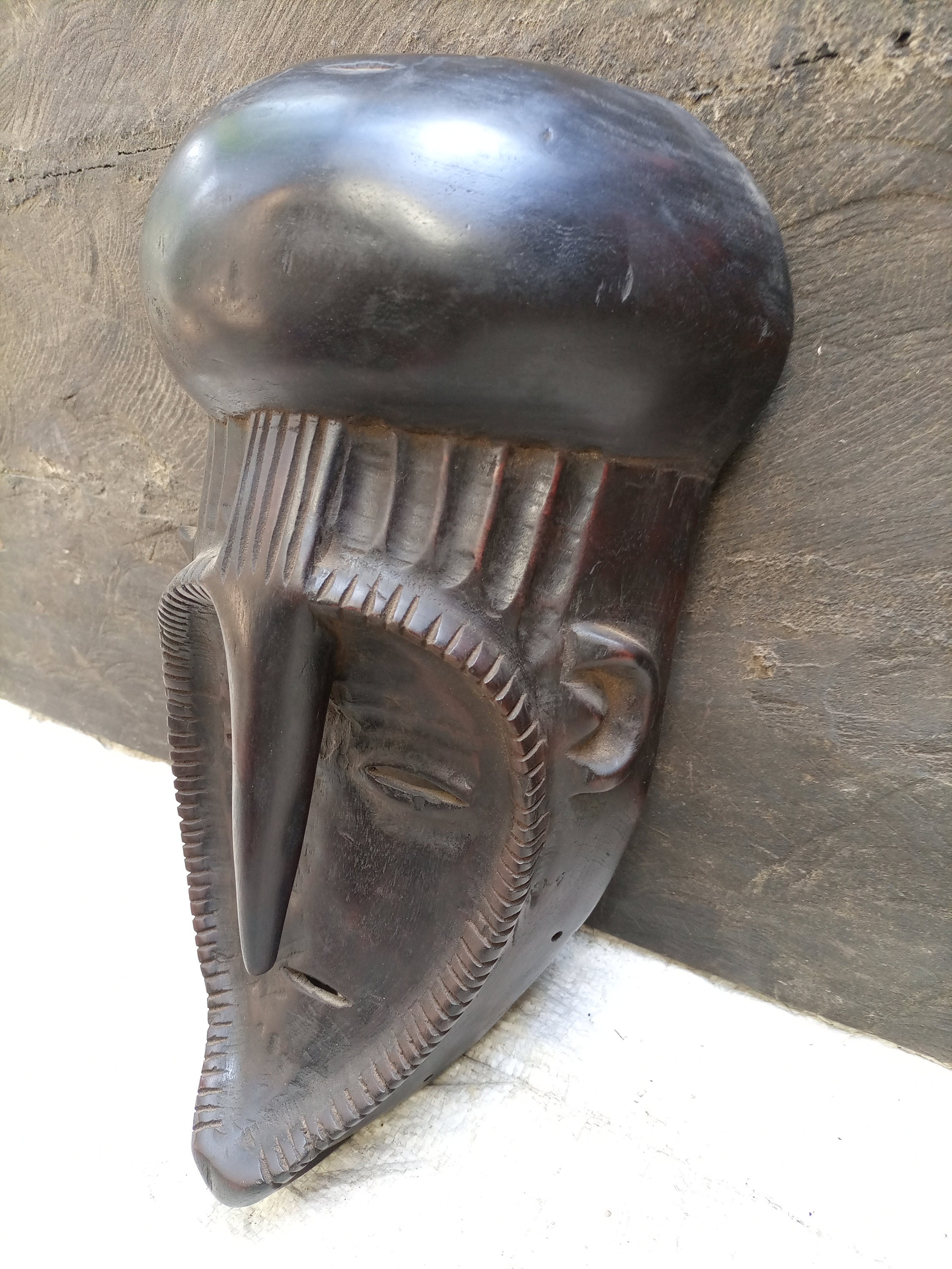 Functional Kwele Tribe Tribal Mask Gabon West Africa Wood Art | Etsy