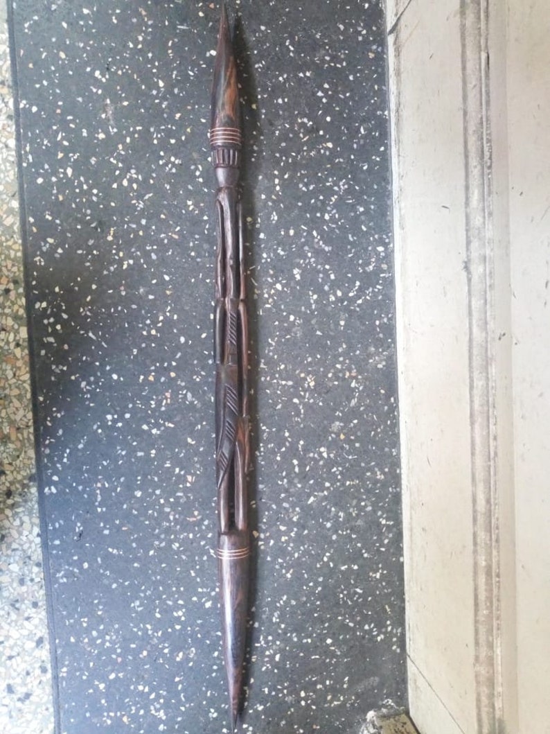 Makonde Spear Original Fully Functional 43IN Handmade Tanzania | Etsy