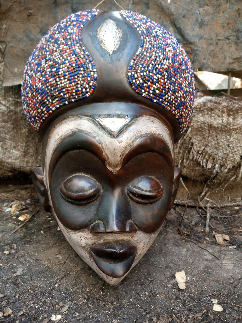 Vintage Punu Tribe Mask DRC Africa Congo Original Wood Art - Etsy