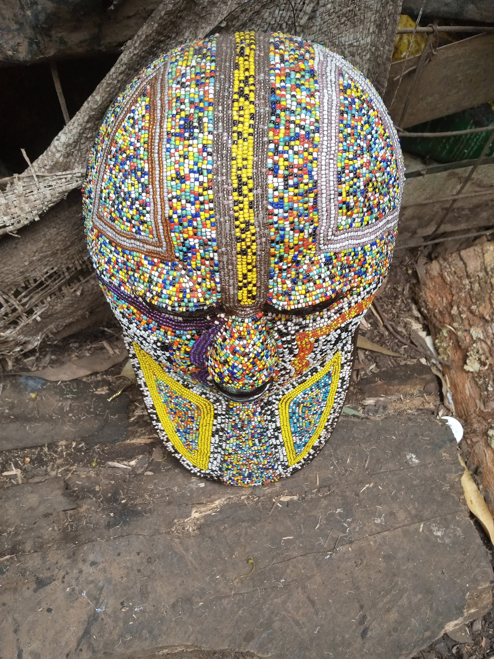 Beaded Tabwa Tribal Mask DRC Africa Decorative Original Wood - Etsy