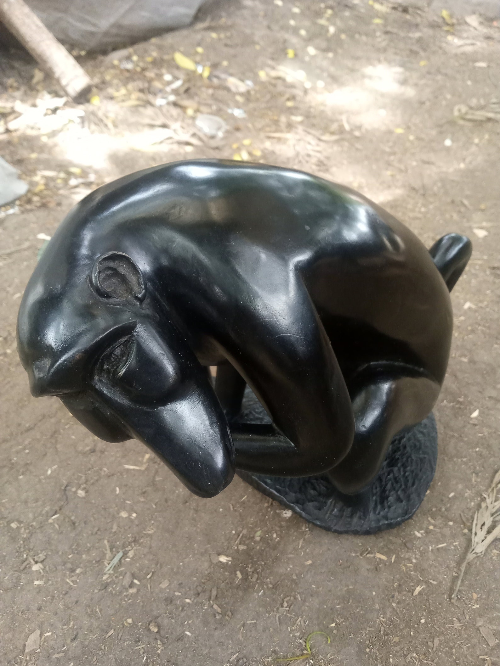 Hiding Baboon 1-PC Jacaranda Primate Kamba Tribe Table Art Ape Kenya ...