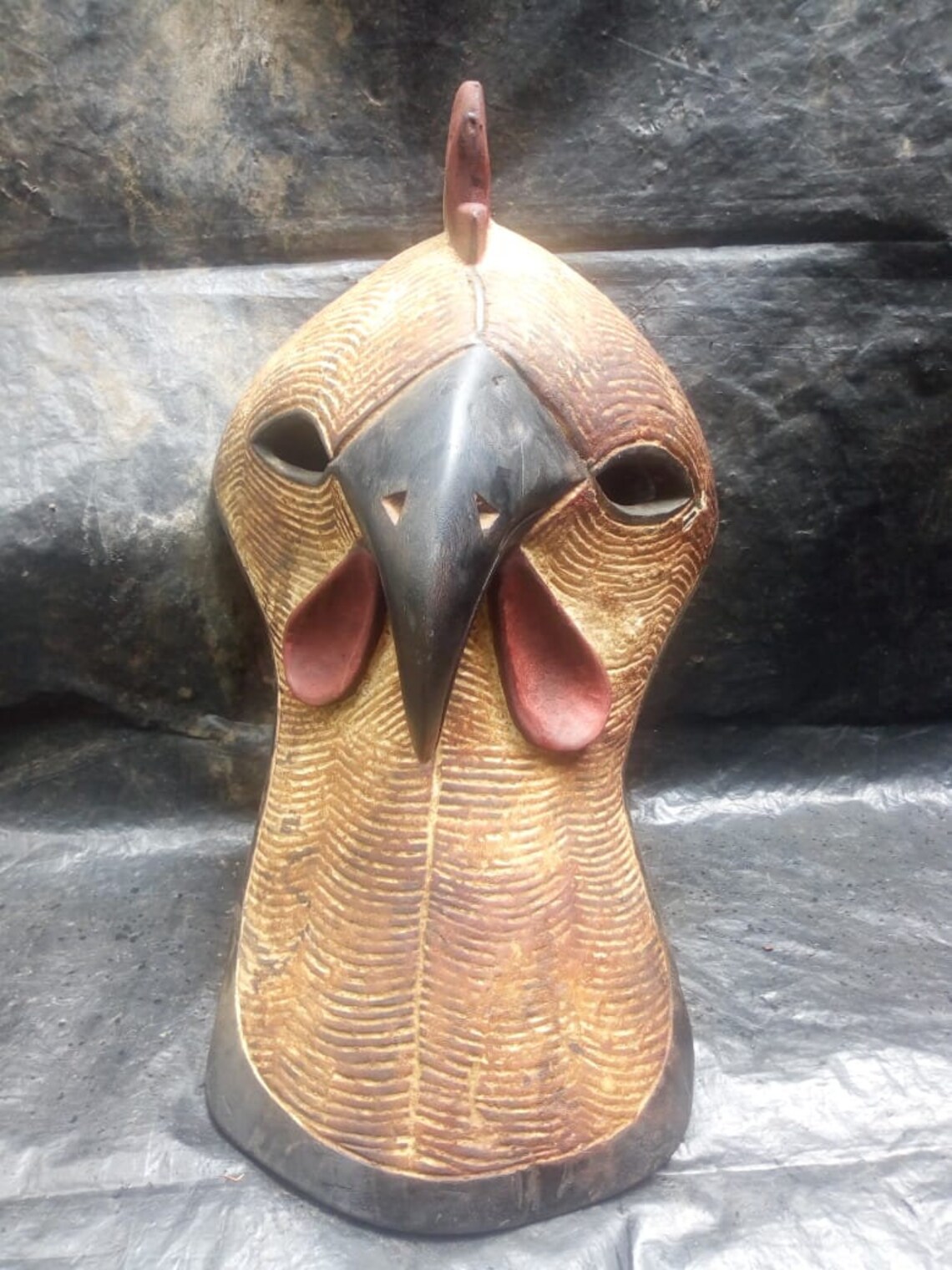 Original Songe Tribe Vintage "le Coq" Mask DRC Africa Wood Art Carving ...