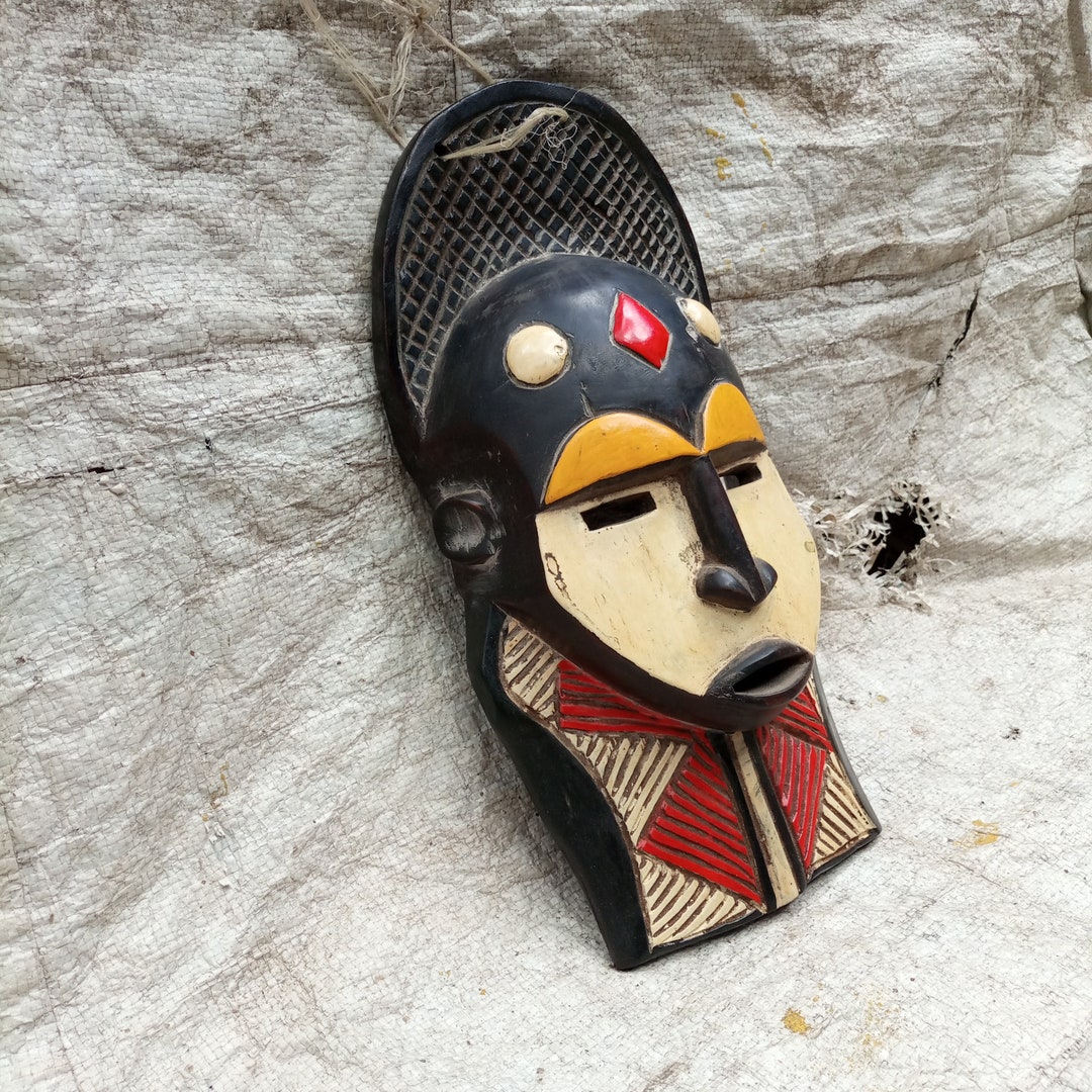 Original Pende Tribe Vintage Tribal Mask Fully Functional USED Congo ...