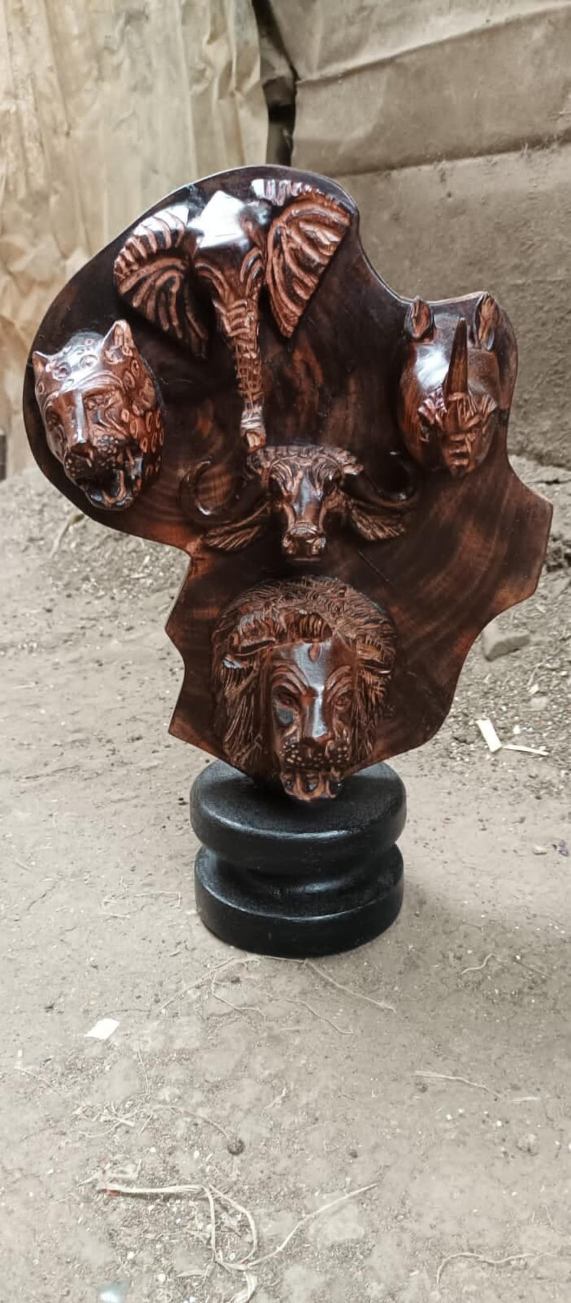 Carved Wood Big 5 Animals Original Kamba Art Kenya Africa | Etsy