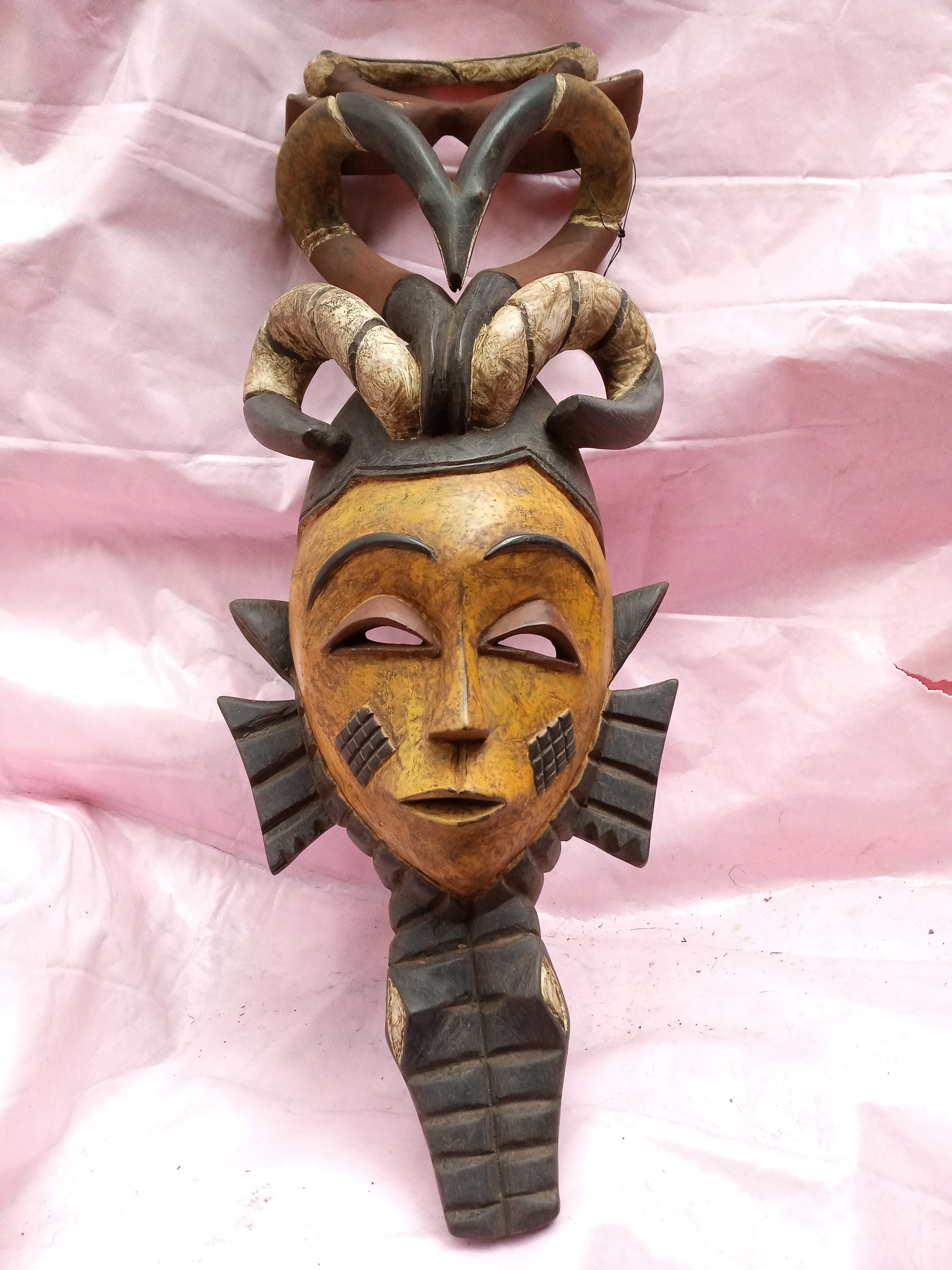 Vintage Bambara Tribe Mask Mali West Africa Original Wood Art | Etsy