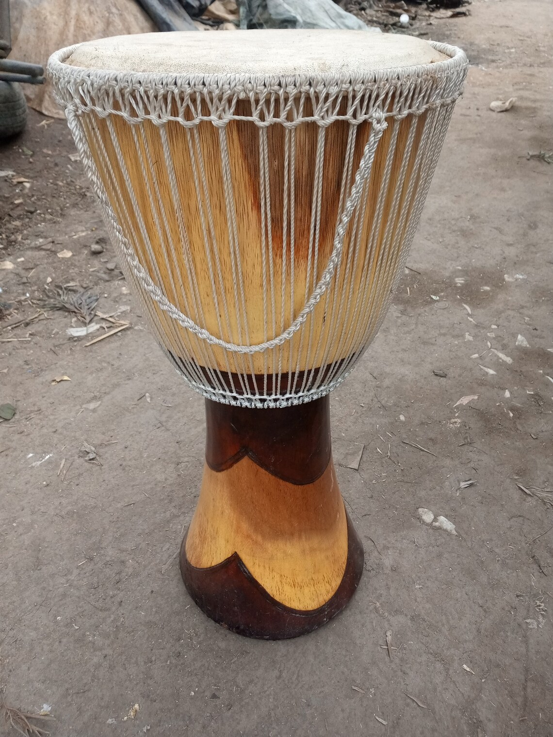 27INCH X 14INCH Original Working African Drum Kamba Tribe Kenya Brown ...