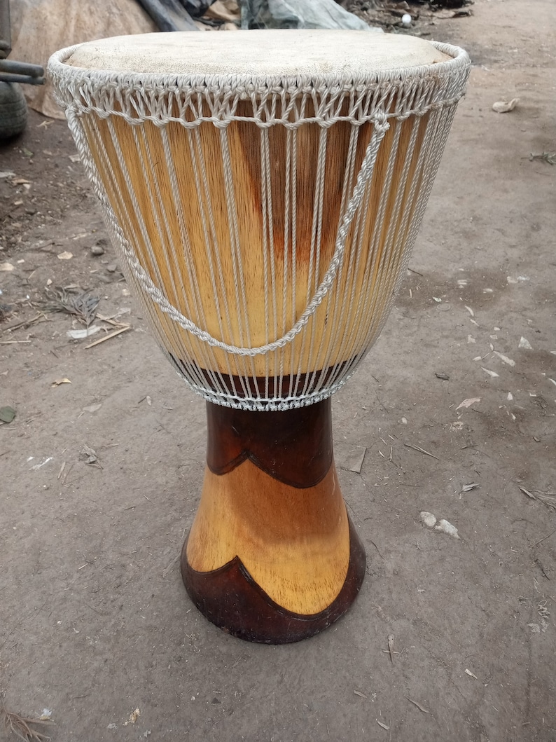 27INCH X 14INCH Original Working African Drum Kamba Tribe Kenya Brown ...