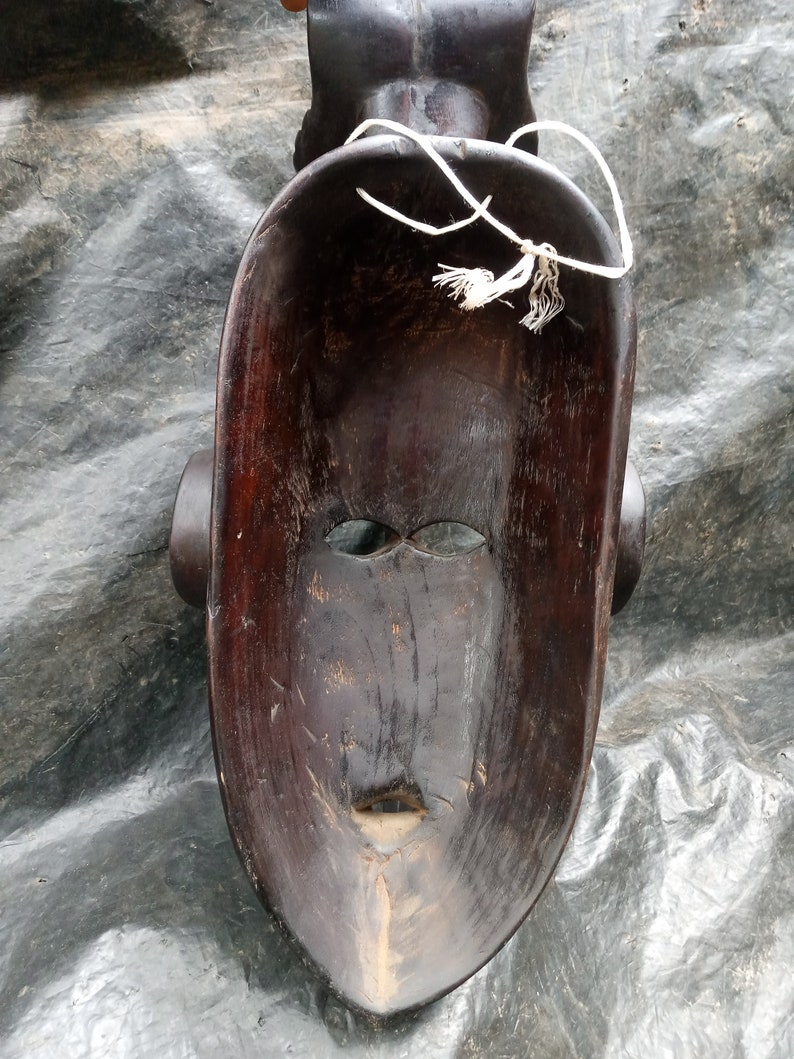 Functional Kwele Tribe Tribal Mask Gabon West Africa Wood Art Carving ...