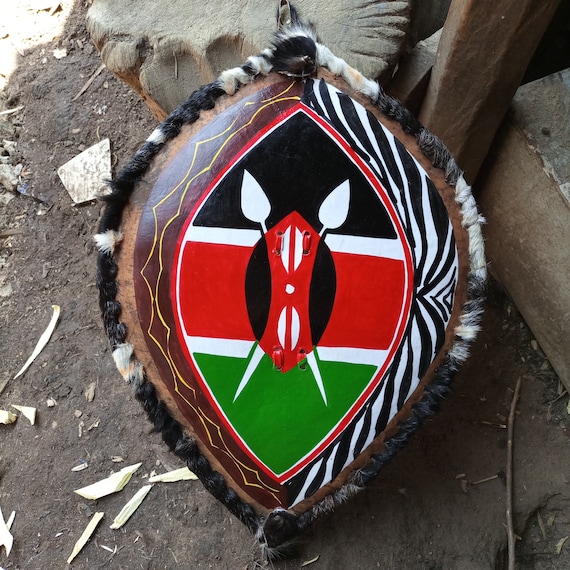 Original Maasai Shield Fully-functional Cowhide Leather Africa - Etsy