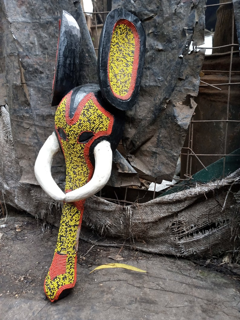 Original Beti Tribe Tribal Elephant Mask Cameroon West Africa Wood Art ...