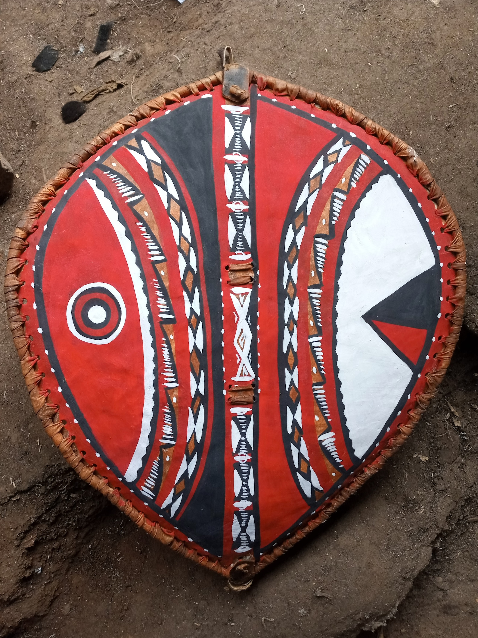 Multicolor Original Maasai Shield 40x26in Functional - Etsy