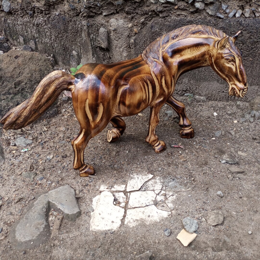 Walking Wild Horse Original Kamba Animal Art Jacaranda Wood Kenya ...