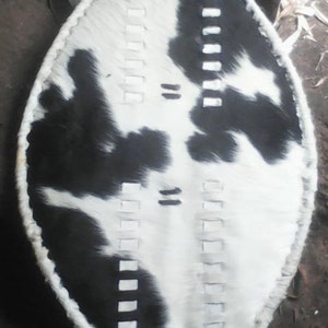 Original Zulu Warriors Shield Fully-functional Black or Brown & White ...