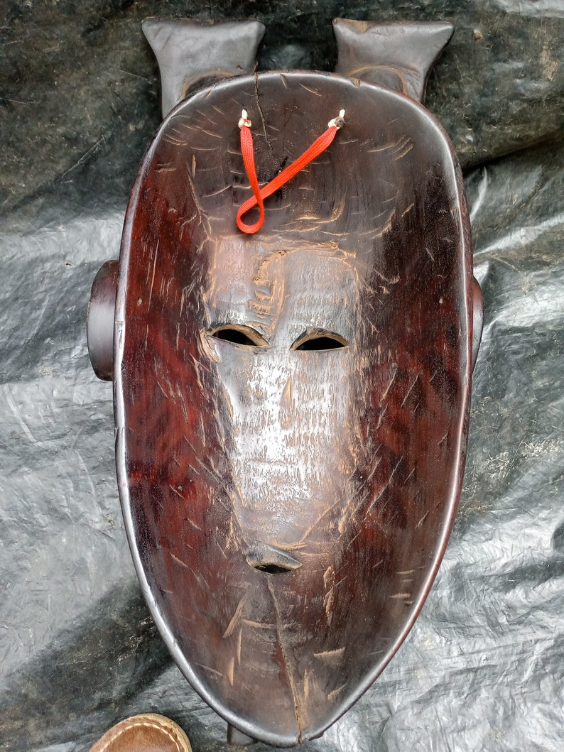 Functional Kwele Tribe Tribal Mask Gabon West Africa Wood Art Carving ...