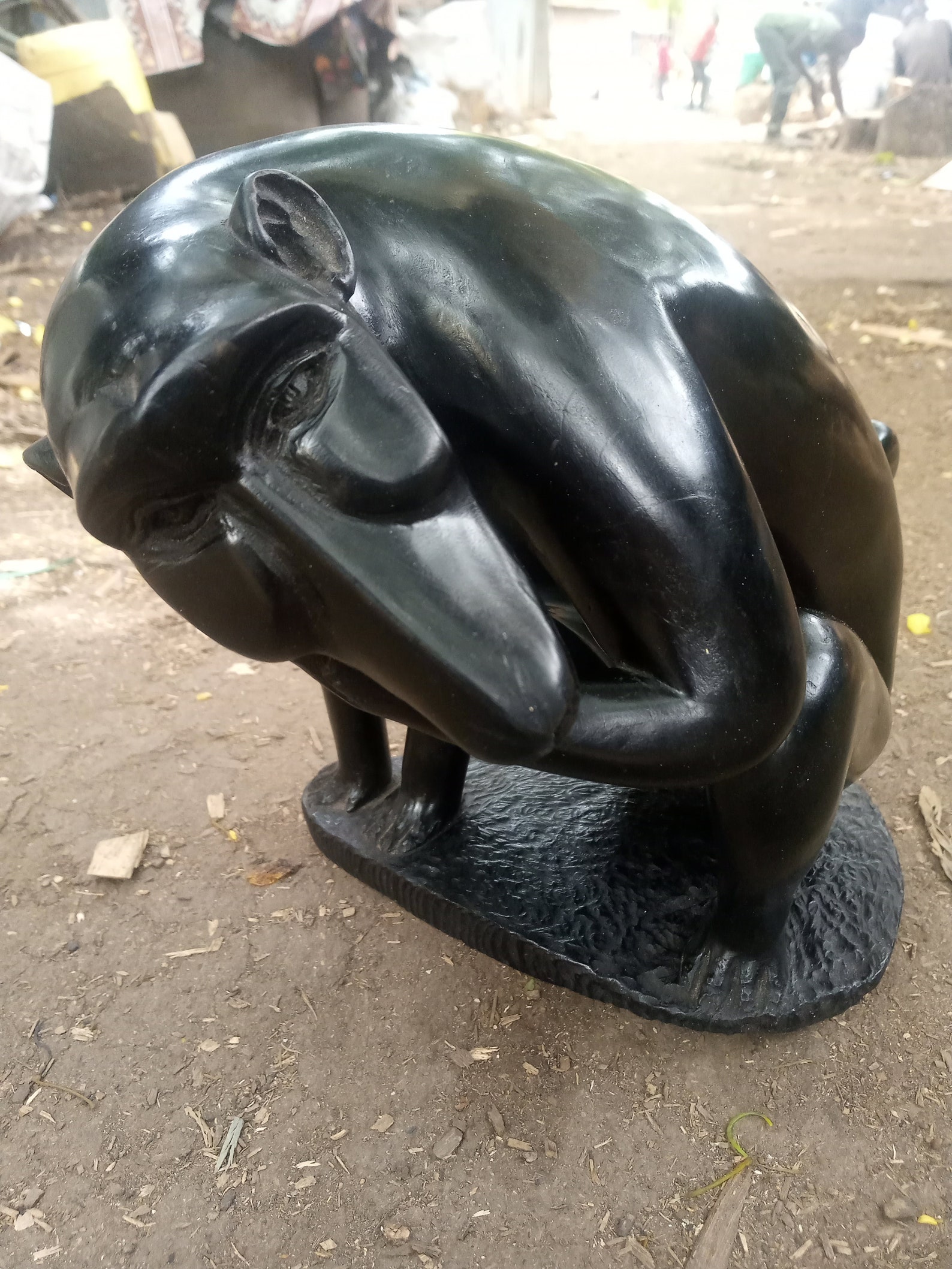 Hiding Baboon 1-PC Jacaranda Primate Kamba Tribe Table Art Ape Kenya ...