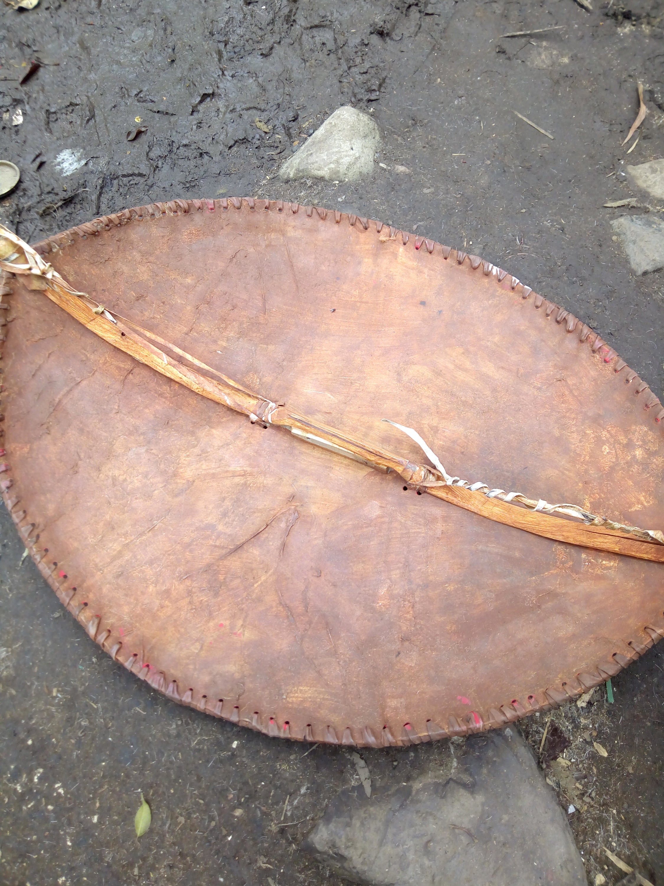 Original Maasai Shield Fully-functional Handpainted Cowhide | Etsy
