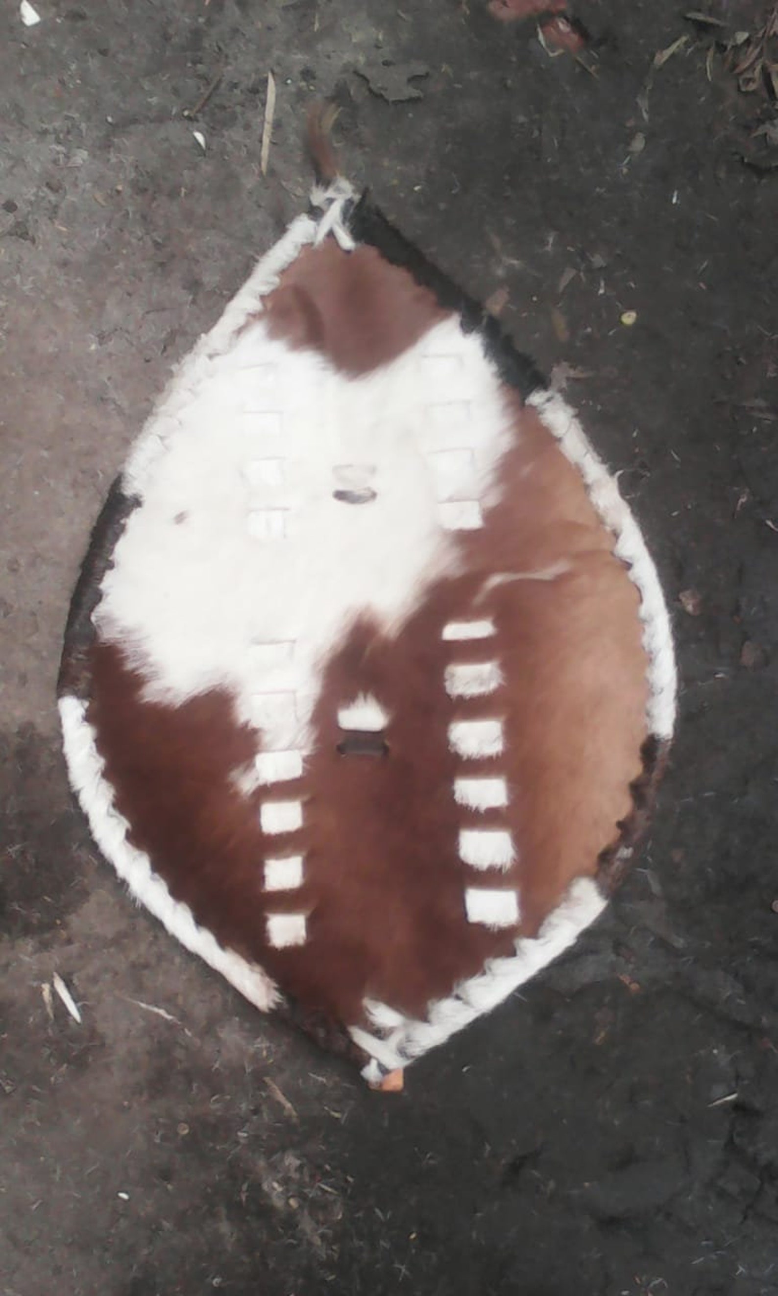 Original Zulu Warriors Shield Fully-functional Black or Brown & White ...