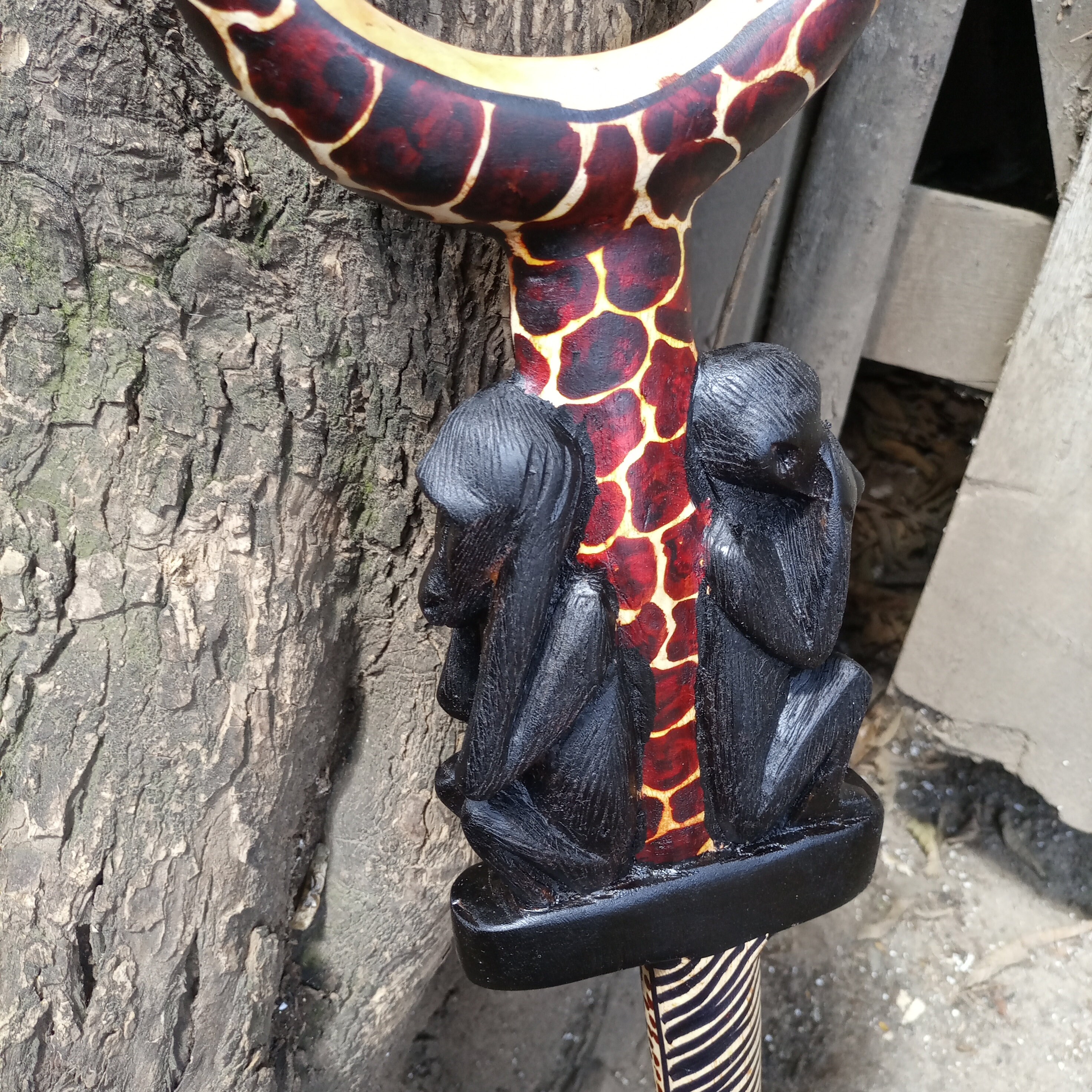 Africa Gorilla Ape Comfort Handle Original Hiking Walking Stick Cane ...