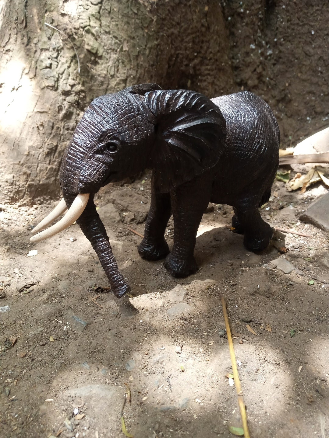 Blackwood Standing Elephant Kamba Tribe Kenya Africa Iron or Rosewood ...