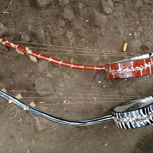 2 Handmade Zeze Guitar Drums Playable Original Cowhide Leather ...