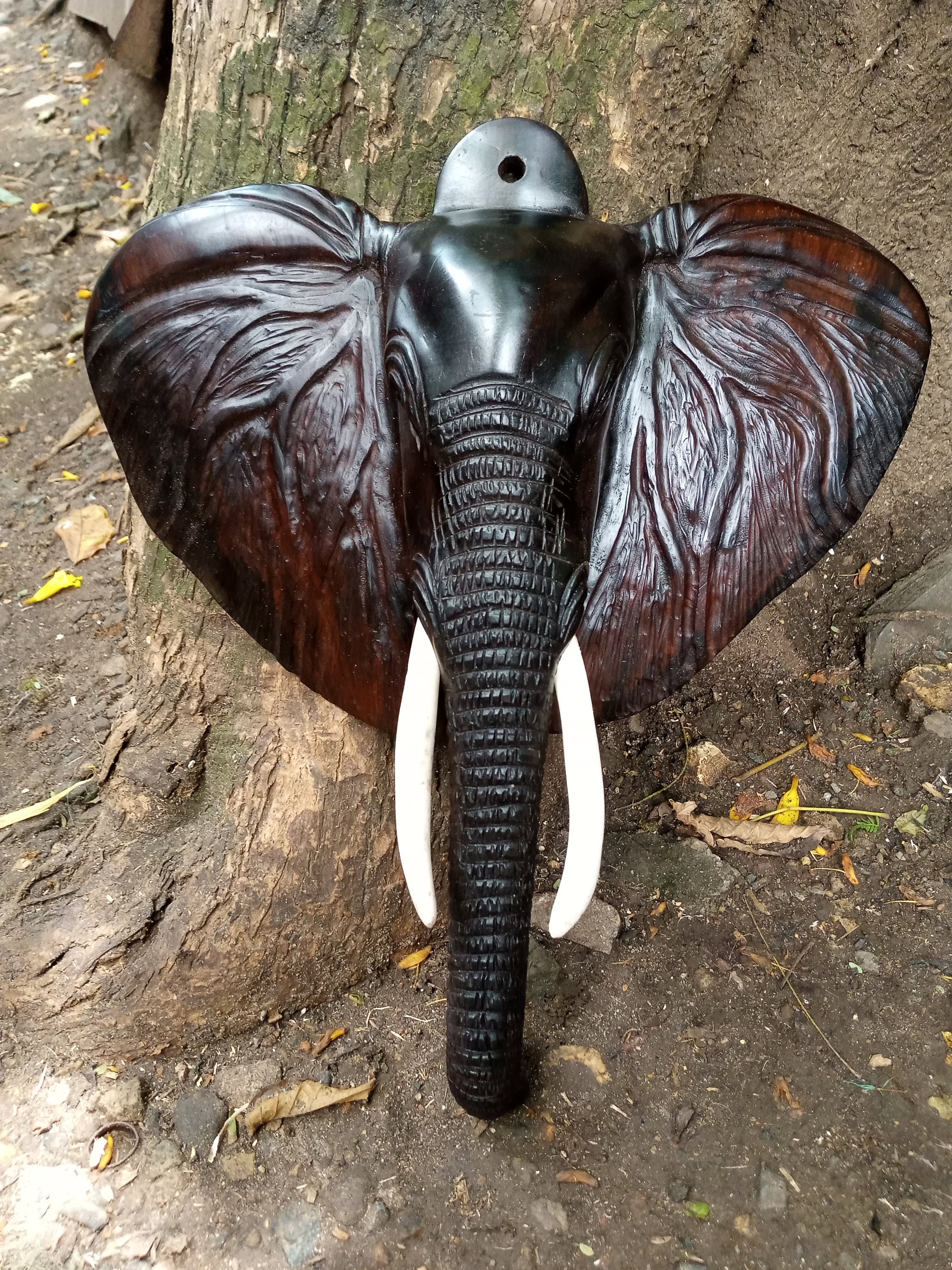 Kamba Tribal Plaque Elephant Mask Kenya Africa Ebonywood | Etsy
