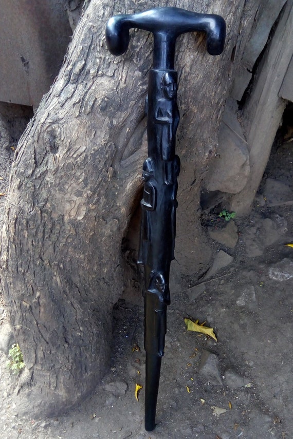 Original African Carved Walking Stick Cane Handmade Kenya | Etsy