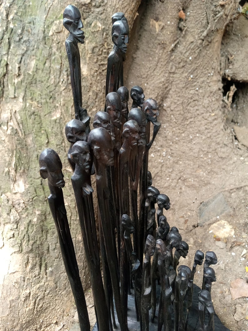 Ironwood Large Maasai Family Original Kamba Tribe Art Kenya - Etsy