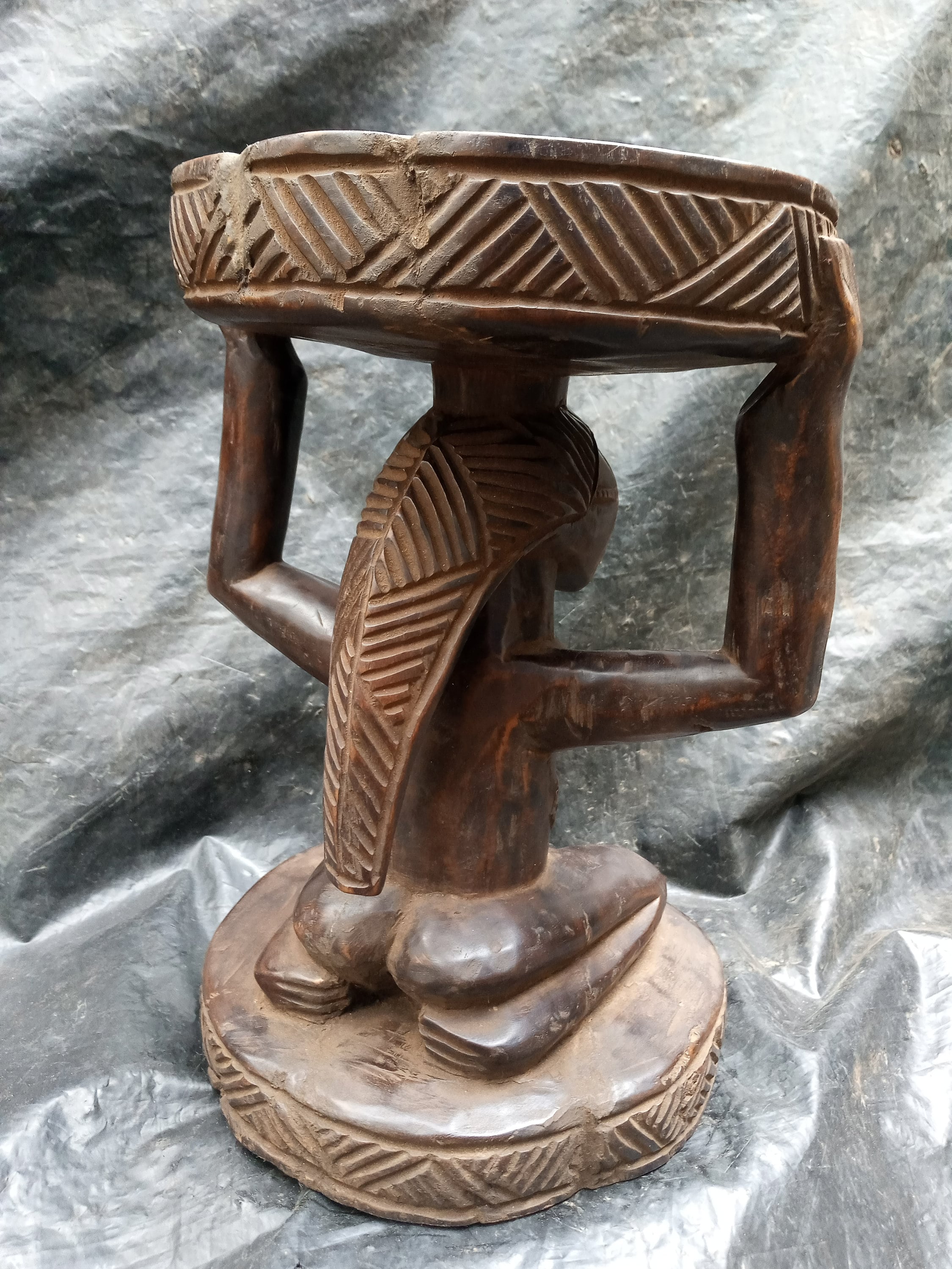 DRC Tabwa Tribe Stool Chair Handcarved Solid 1-piece Hardwood - Etsy
