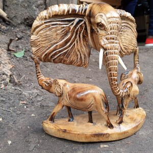 Kamba Tribal Plaque Elephant Mask Kenya Africa Olivewood Carving ...