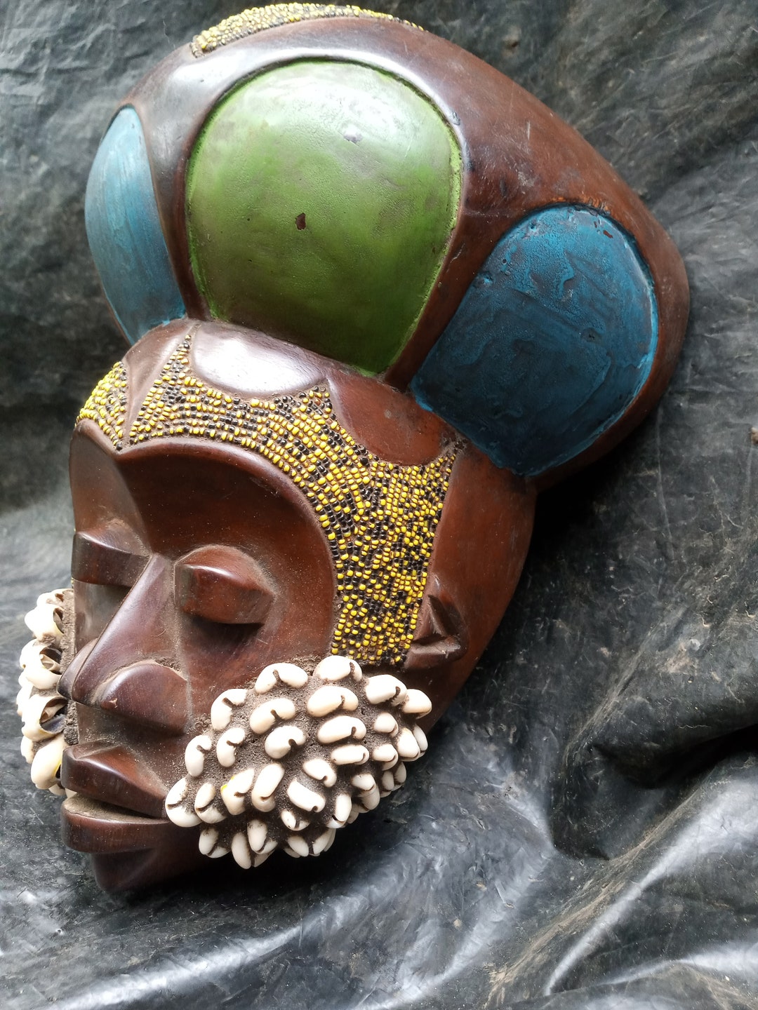 Vintage Punu Tribe Mask DRC Africa Congo Original Wood Art Carving ...