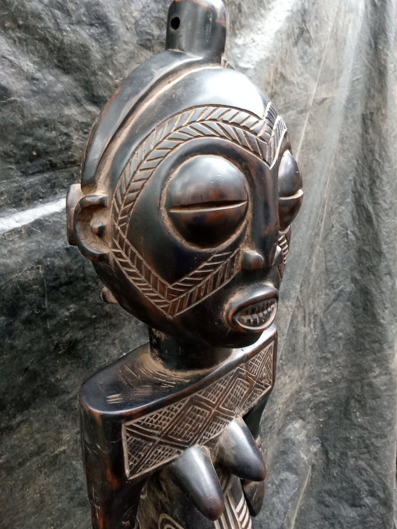 2-sided Vintage Trumpet Buyu Tribe Carved Wood Original DRC - Etsy