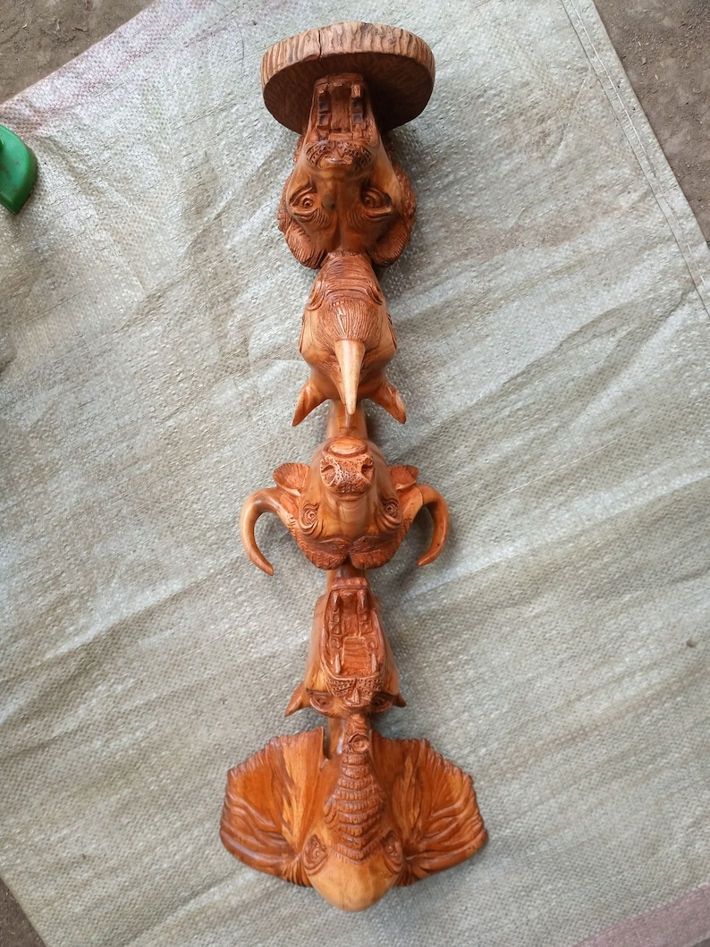 Rosewood Big 5 Animals Original Kamba Tribe Art Kenya Africa - Etsy