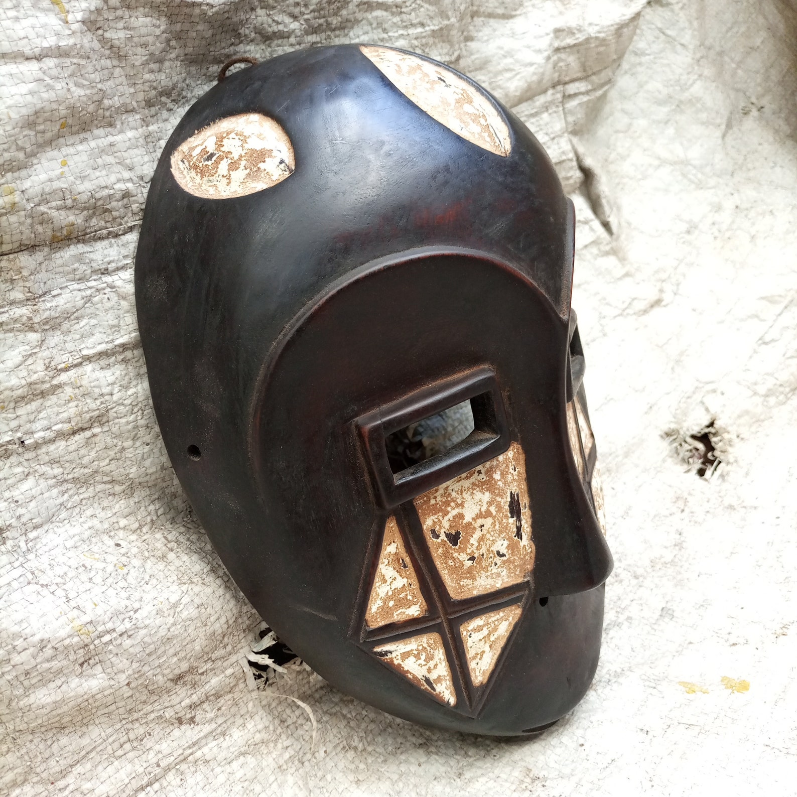 Original Vintage Rega Tribe Ghost Face Speak No Evil Tribal - Etsy