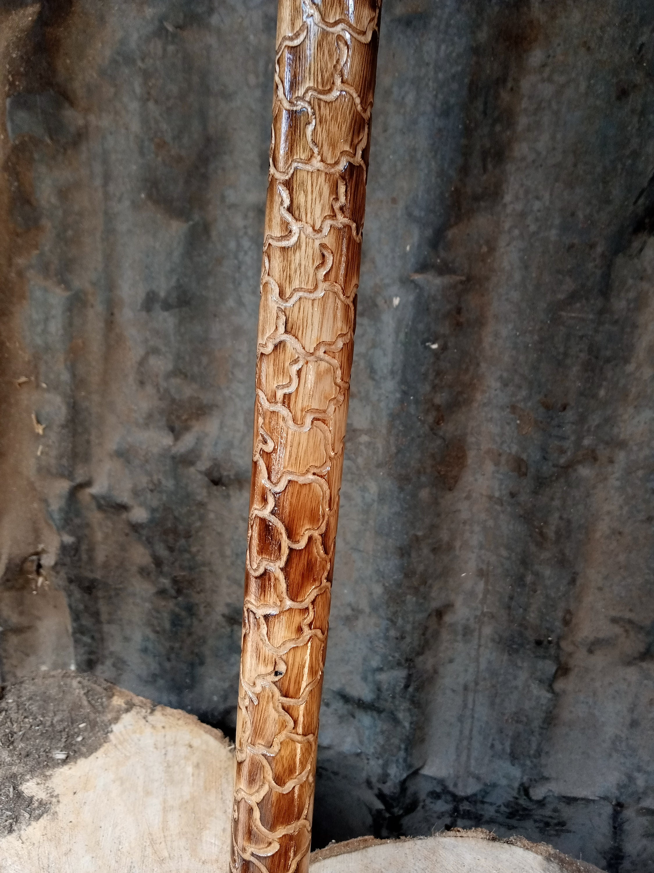 Original African Giraffe & Elephant Hiking Walking Stick Cane | Etsy