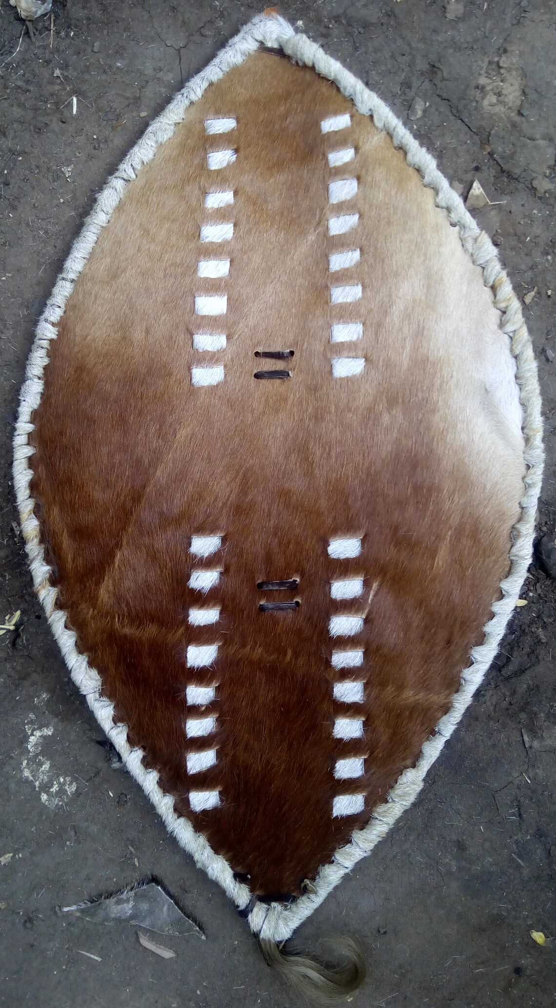 Original Zulu Warriors Shield Fully-functional Brown & White | Etsy