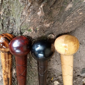 Original Carved Wood African Unisex Cane Walking Hiking Stick Mobility ...