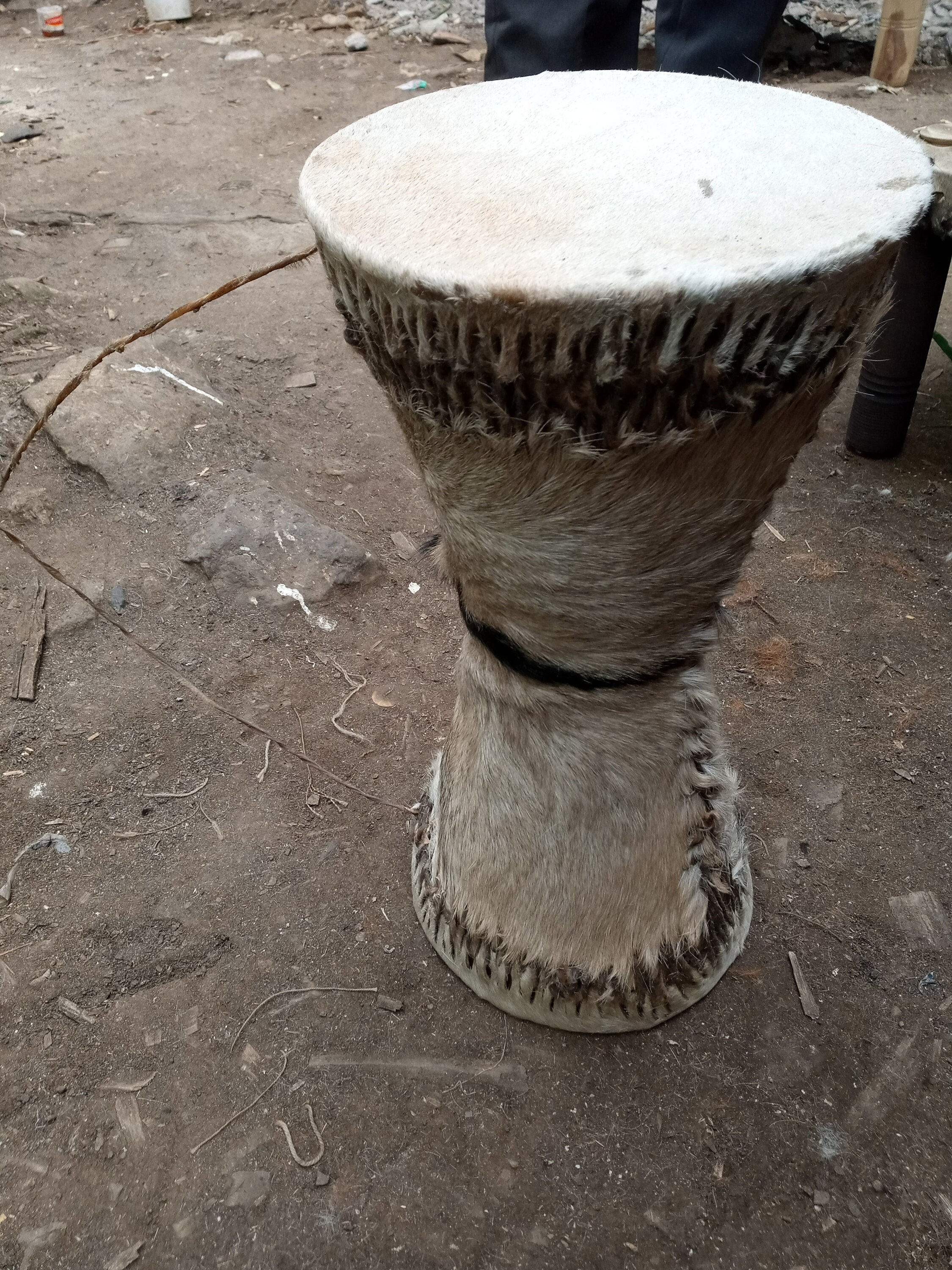 Double Bongo Side Table Drum Original Cowhide Leather - Etsy