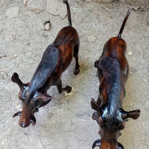Warthog Carved Kamba Tribe Kenya Solid Ironwood/ Rosewood Animal Statue ...