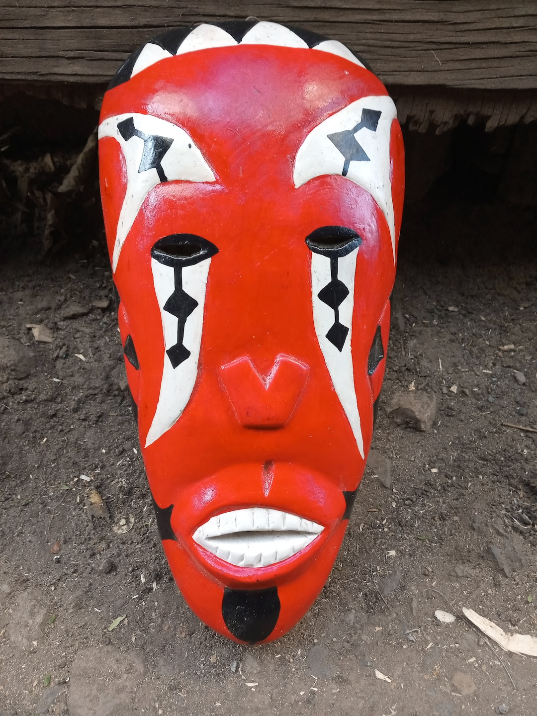 Original Nigerian Yoruba Tribe Medicine Man Mask Doctor Healer Red ...