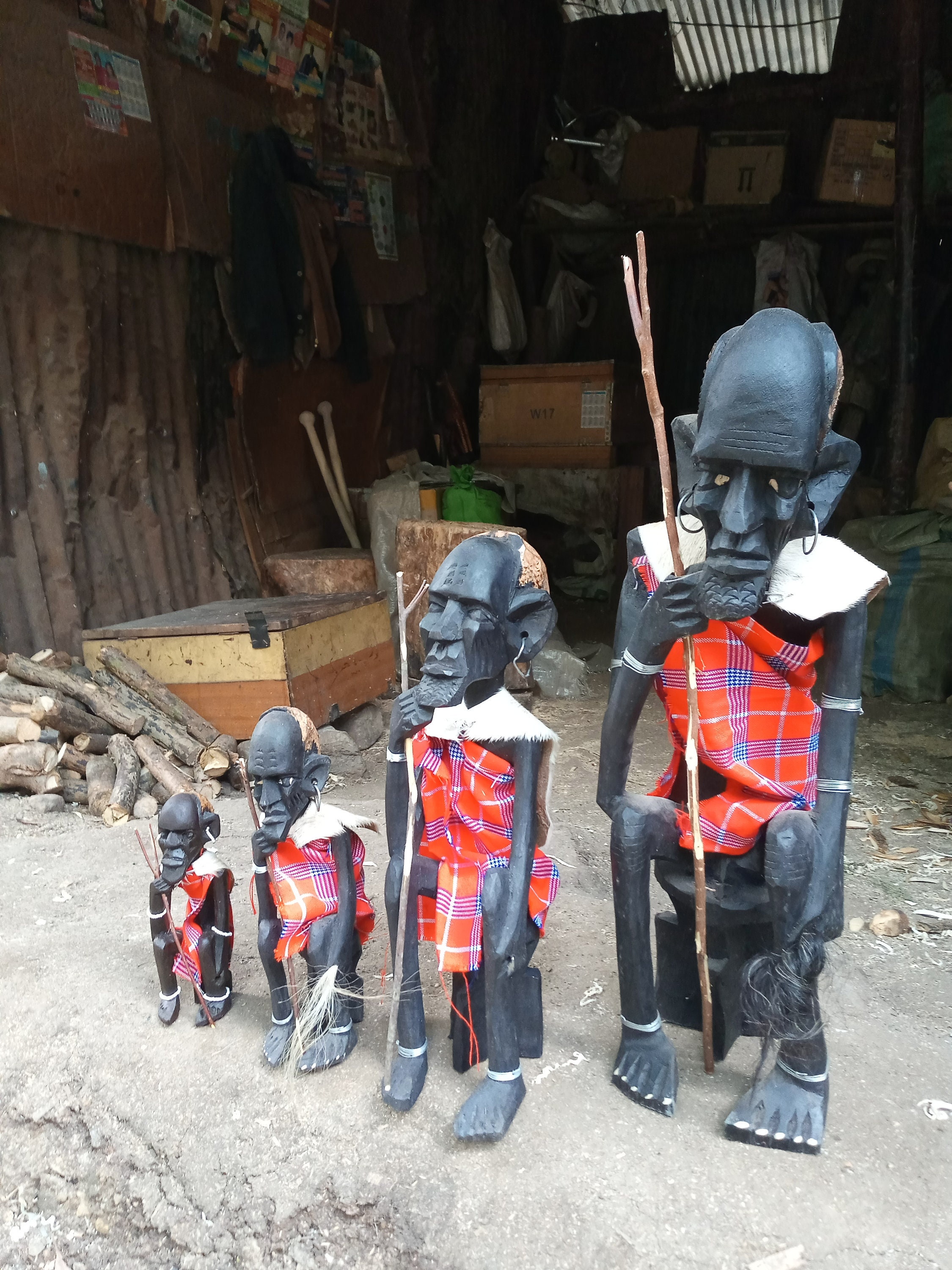 Carved Jacaranda Wood "maasai Elder" Original Kamba Tribal Art Kenya ...